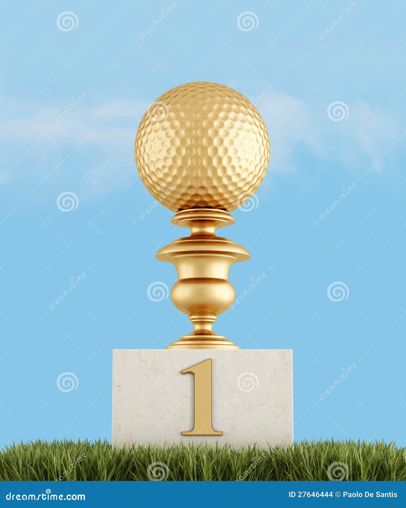 Number one in golf stock illustration. Illustration of competition ...