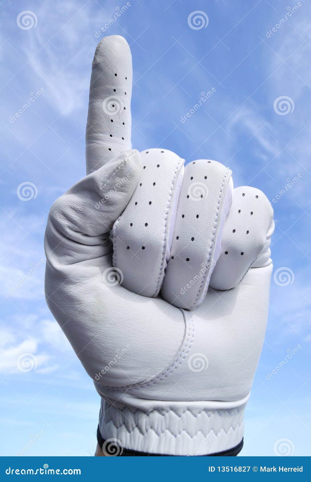 Number One Golfer stock image. Image of glove, blue, thumb - 13516827