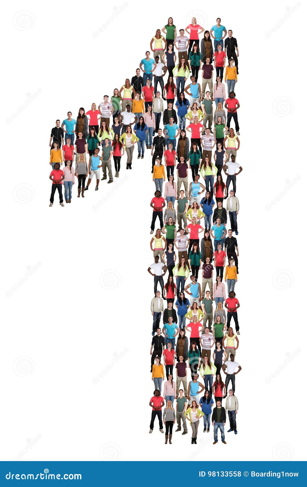 Number One 1 Group of People Stock Photo - Image of cultural, concept ...
