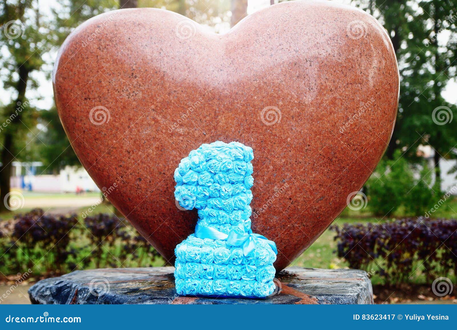 Number One on Heart Shaped Craft Concept Stock Image - Image of craft ...
