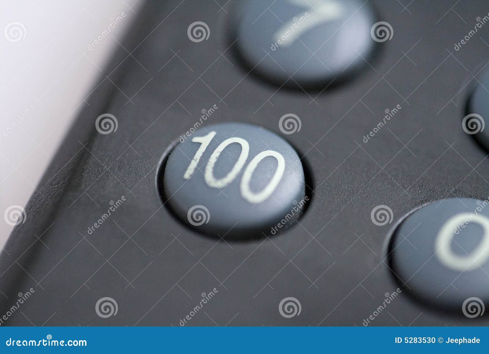 Number one hundred button stock photo. Image of electronics - 5283530
