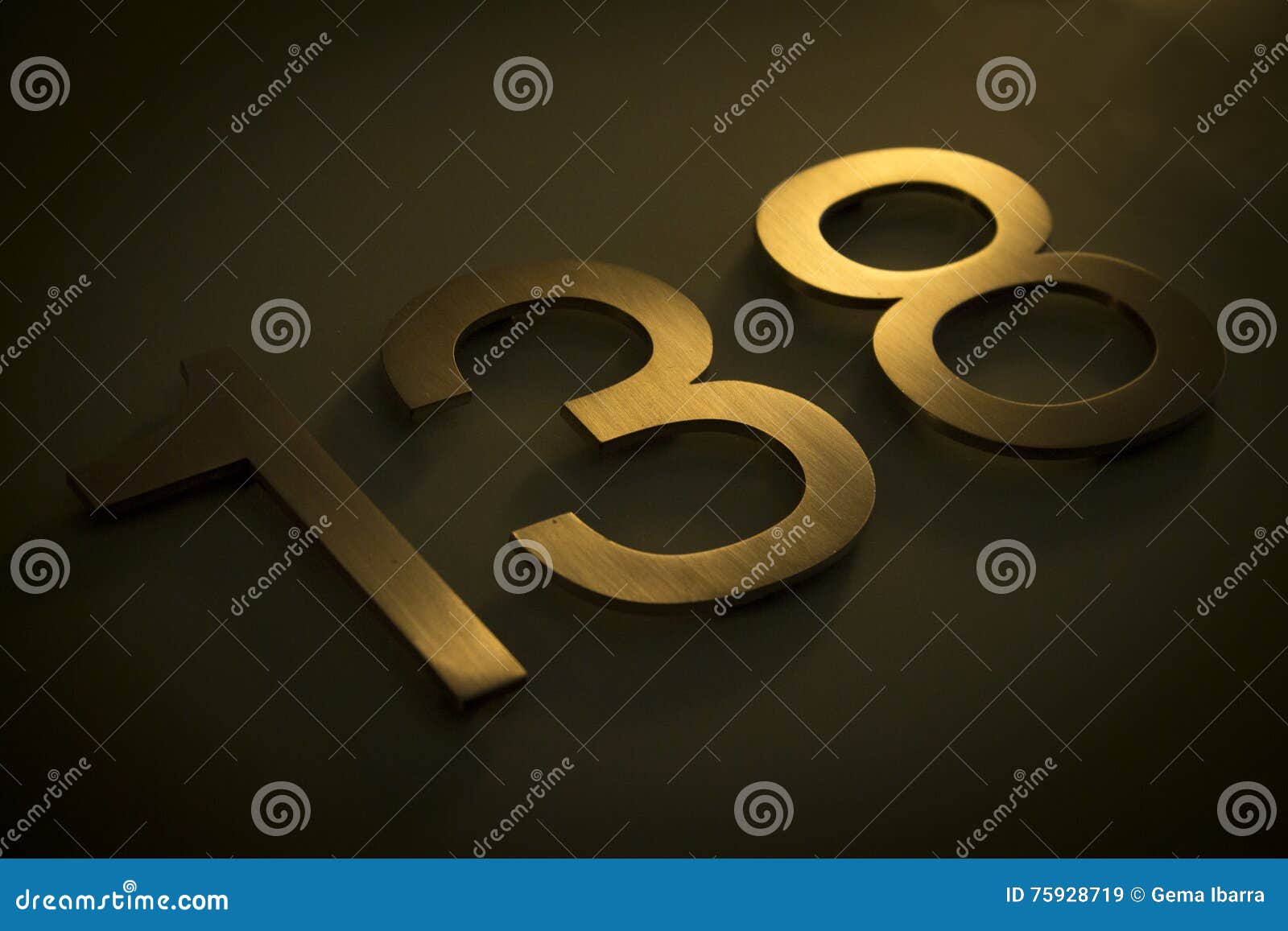 Number One Hundred Thirty Eight Stock Image - Image of font, symbol ...