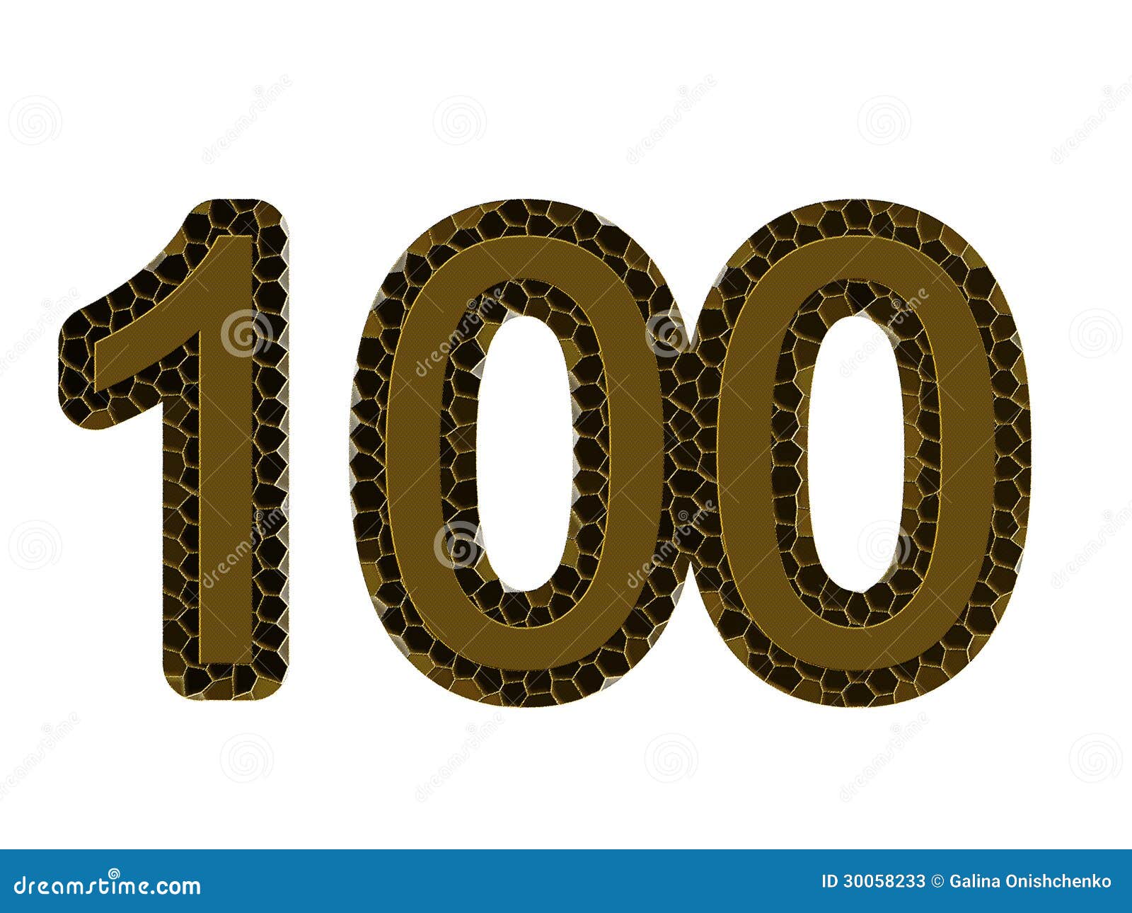 Number One Hundred on a White Background Stock Illustration ...