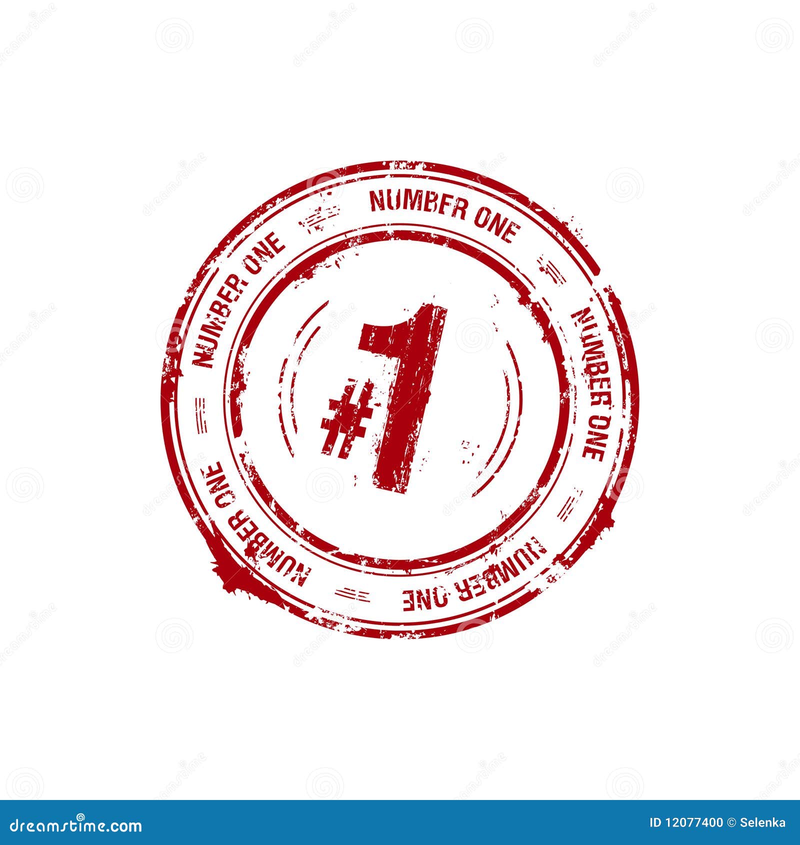 Number one, leader stamp stock illustration. Illustration of label ...