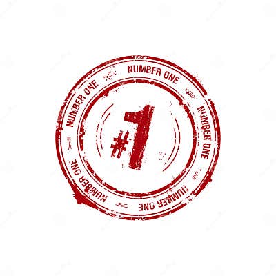 Number one, leader stamp stock illustration. Illustration of label ...