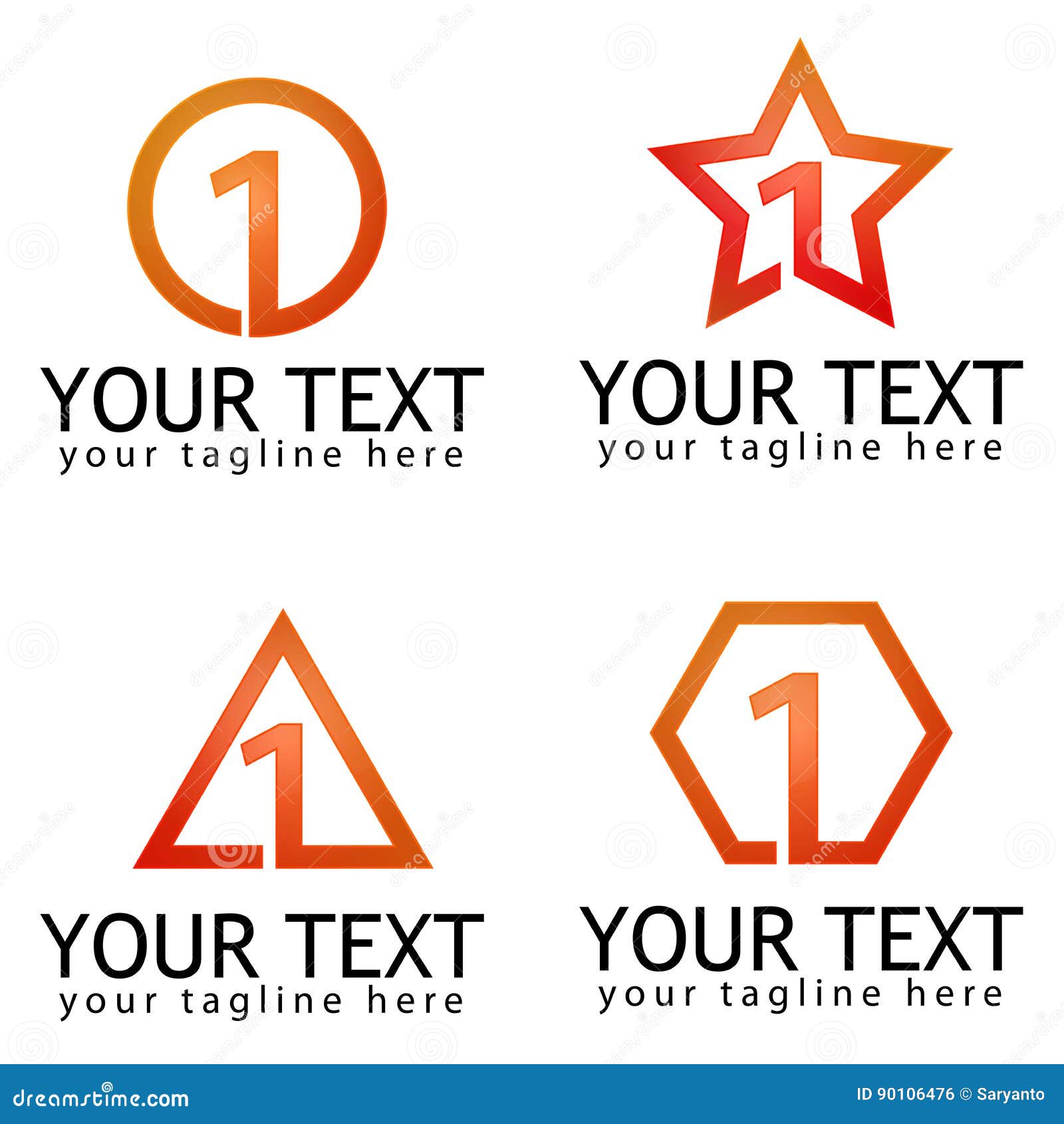 Number One 1 Logo Icon Design Template Elements Stock Vector ...