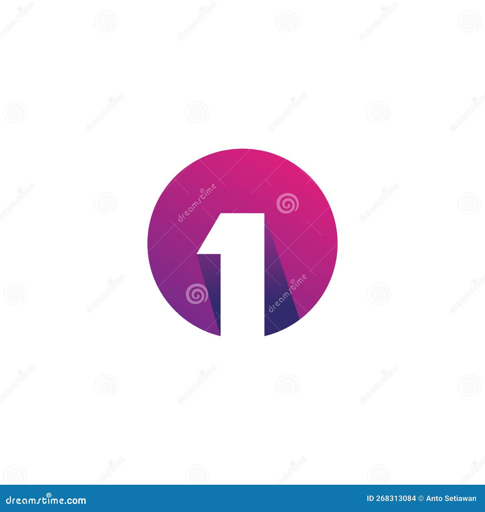 Number One Logo Simple Design Stock Vector - Illustration of editable ...