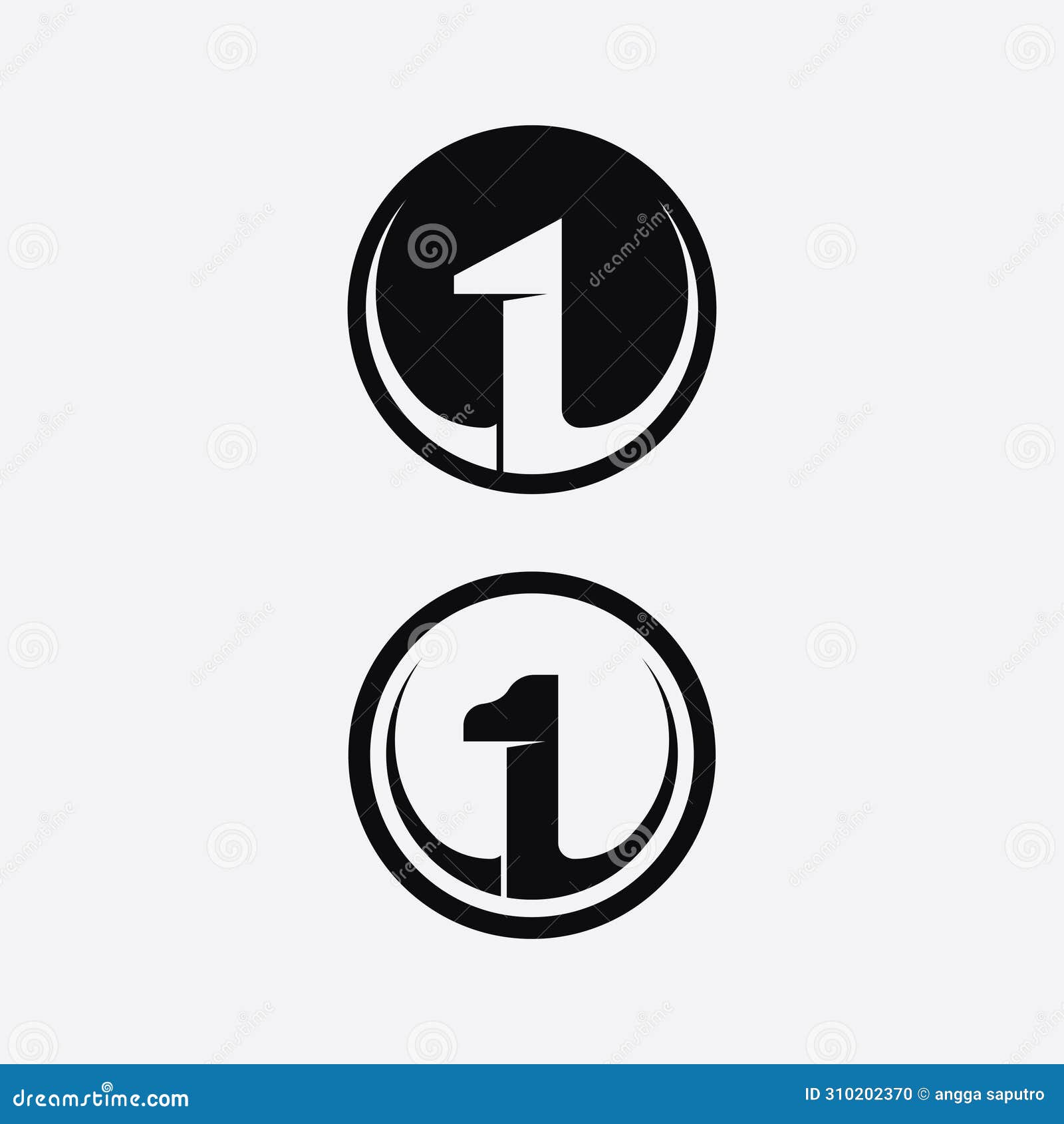 Number One Logo and Vector Number Design Stock Images Illustration ...