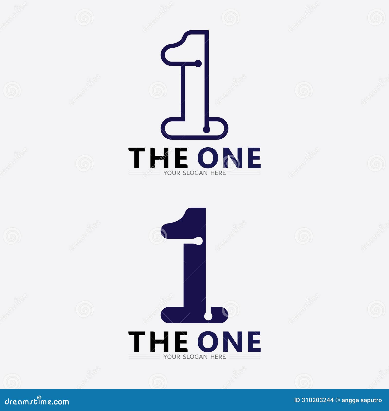 Number One Logo and Vector Number Design Stock Images Illustration ...