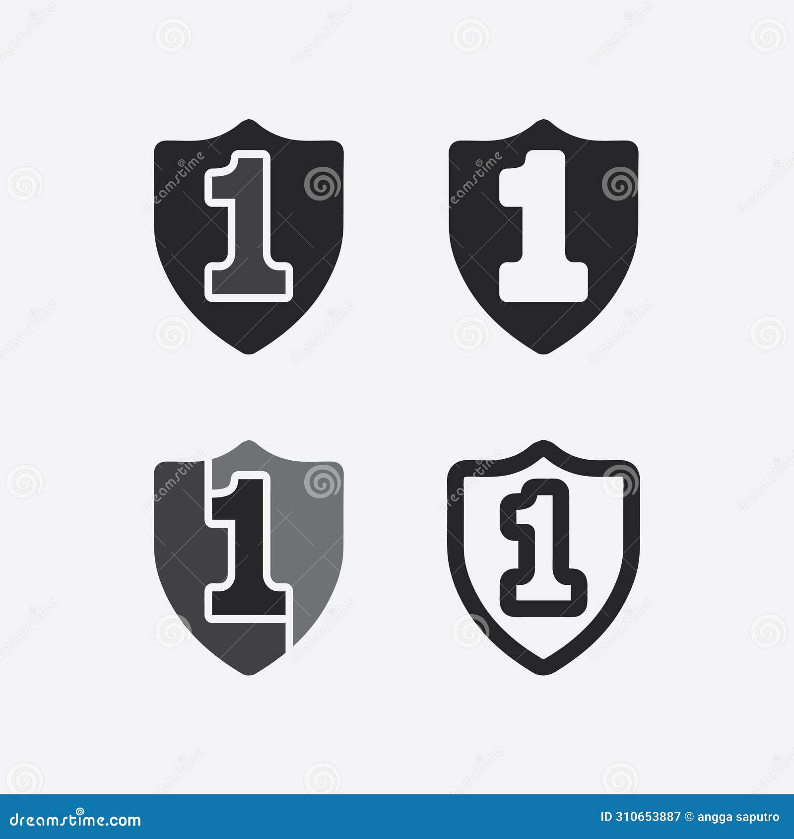 Number One Logo and Vector Number Design Stock Images Illustration ...