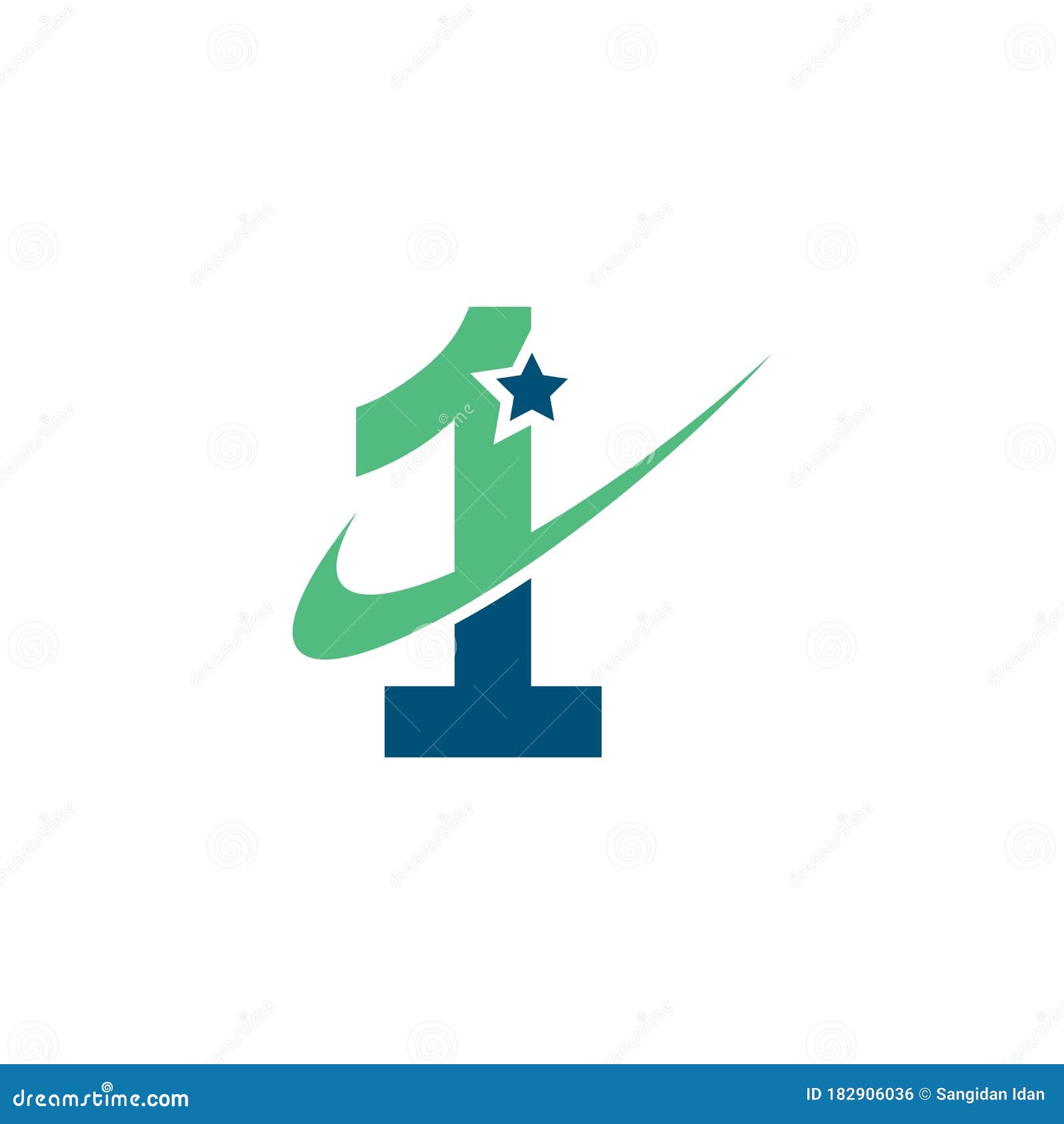 Number One Logo Vector Icon Design Stock Vector - Illustration of star ...