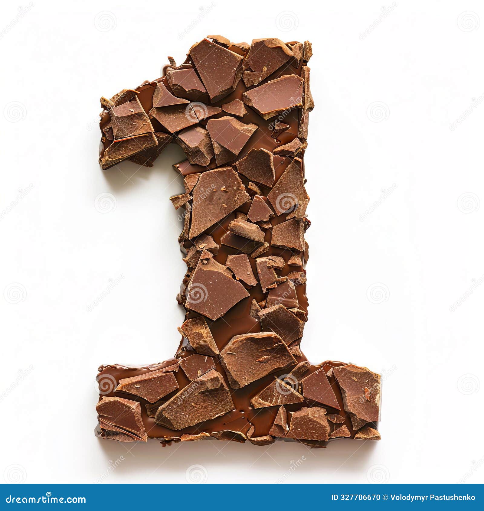 The Number One Made of Chocolate Stock Photo - Image of alphabet ...