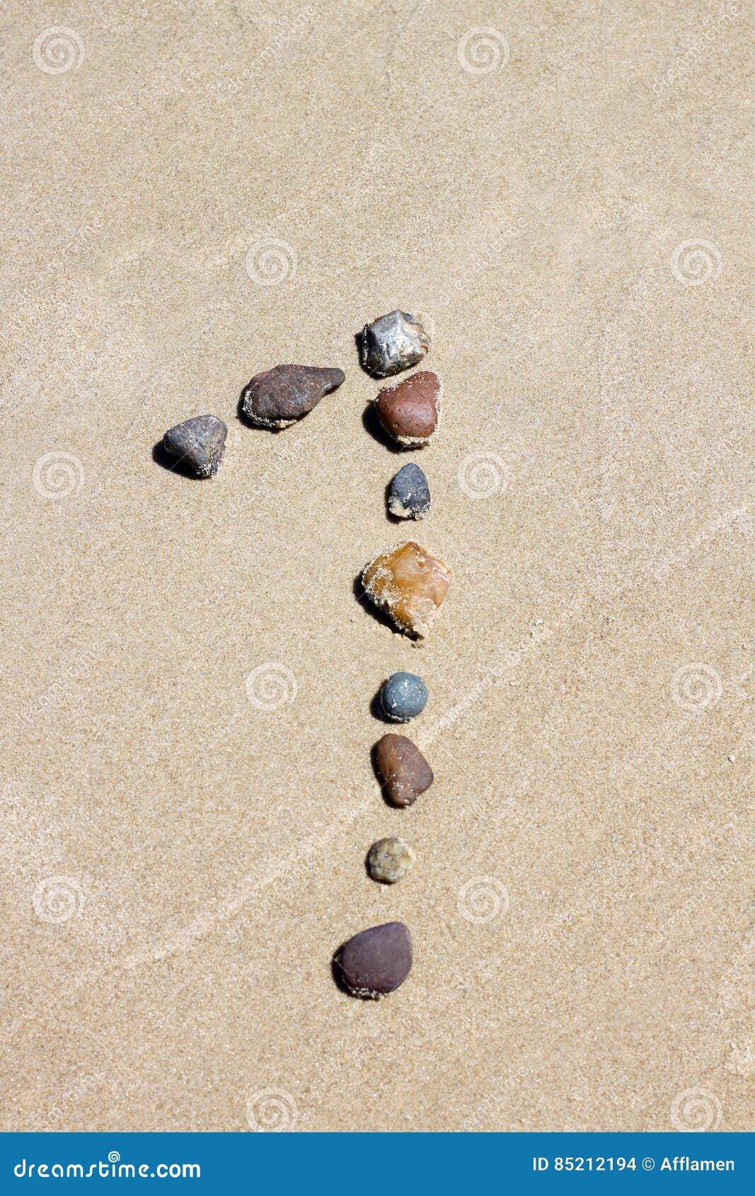 Number one made of stones stock photo. Image of beach - 85212194