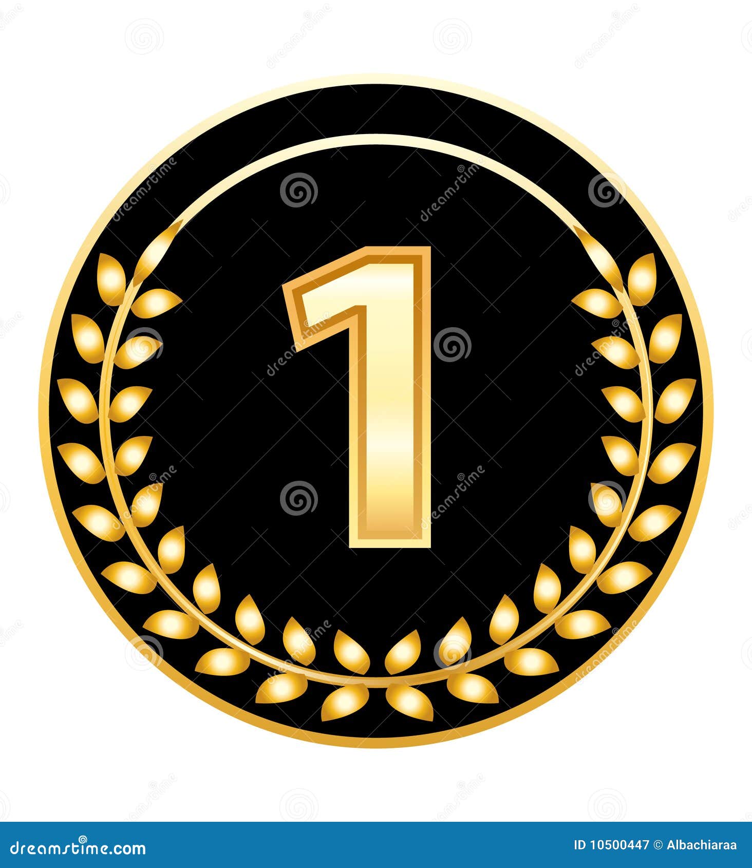 Number one medal stock vector. Illustration of sport - 10500447