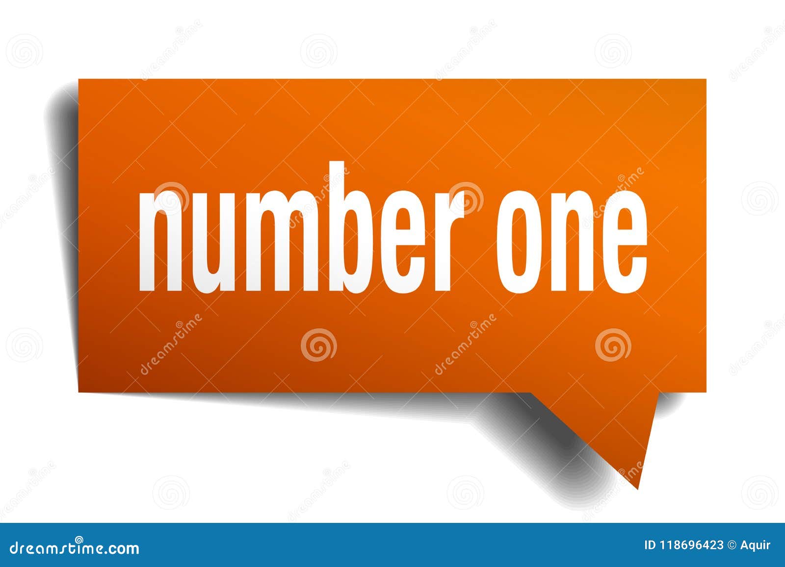 Number One Orange 3d Speech Bubble Stock Vector - Illustration of ...