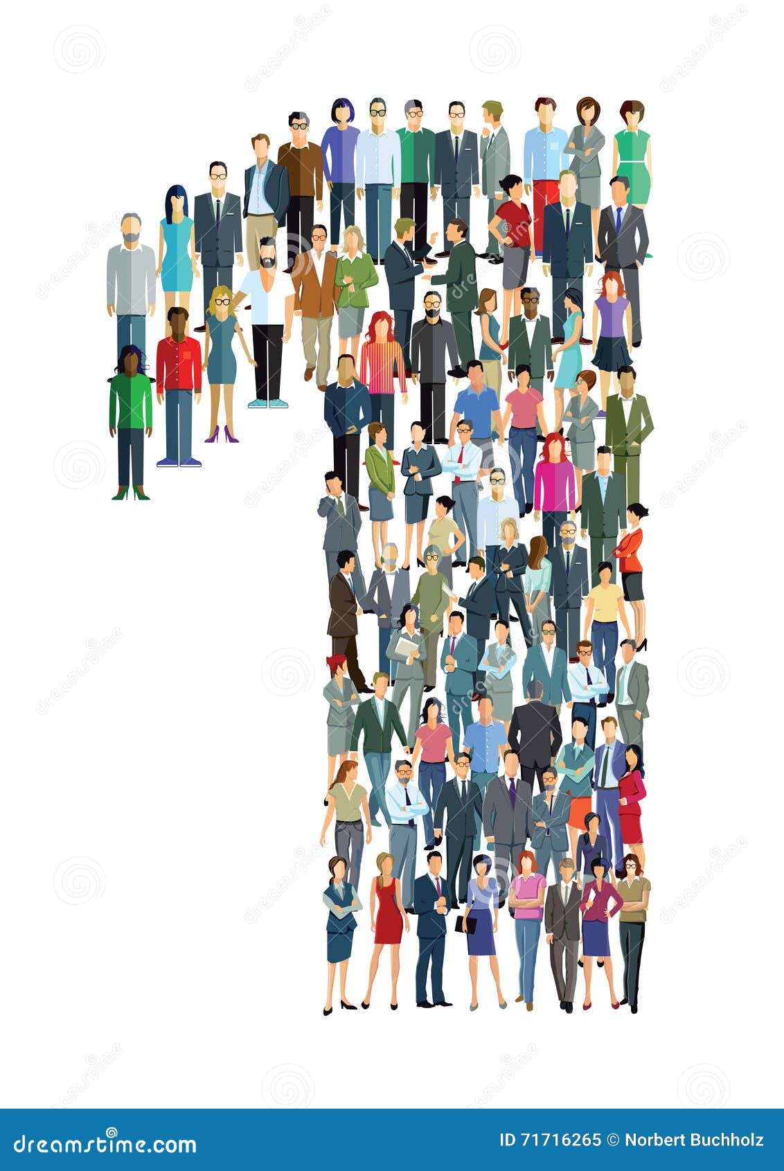 Number one people stock vector. Illustration of forming - 71716265