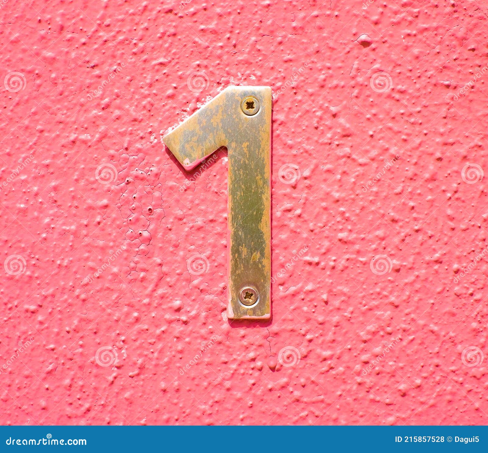 Number , One, on Pink Background. Stock Photo - Image of label, natural ...