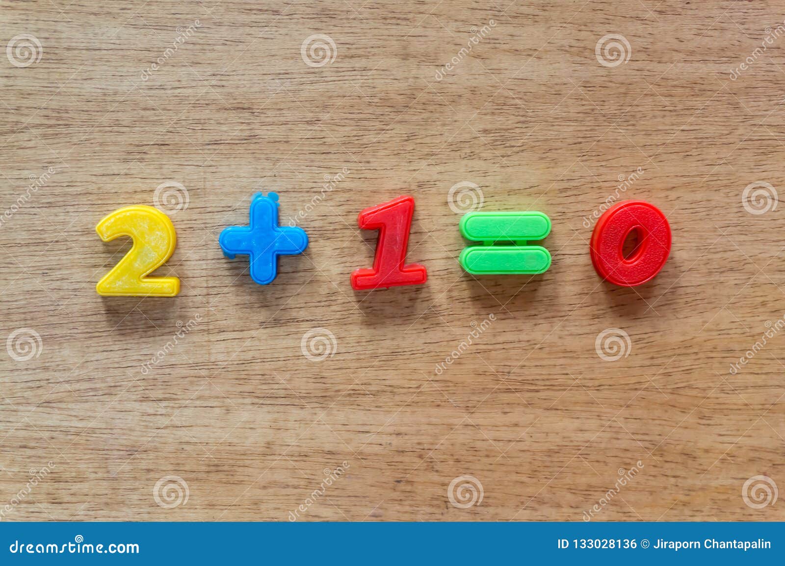 Number One Plus Number Two is Zero. Concept Bad Relationship. Stock ...