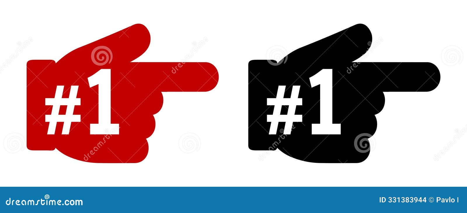 The Number One Pointer is in the Shape of a Hand, Best Icon Stock ...