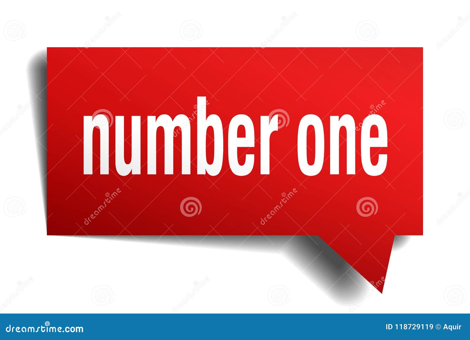 Number One Red 3d Speech Bubble Stock Vector - Illustration of bubble ...