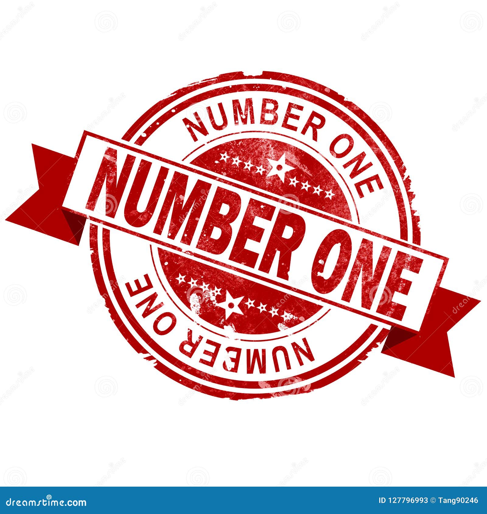 Number One Red Vintage Stamp Stock Illustration - Illustration of stamp ...