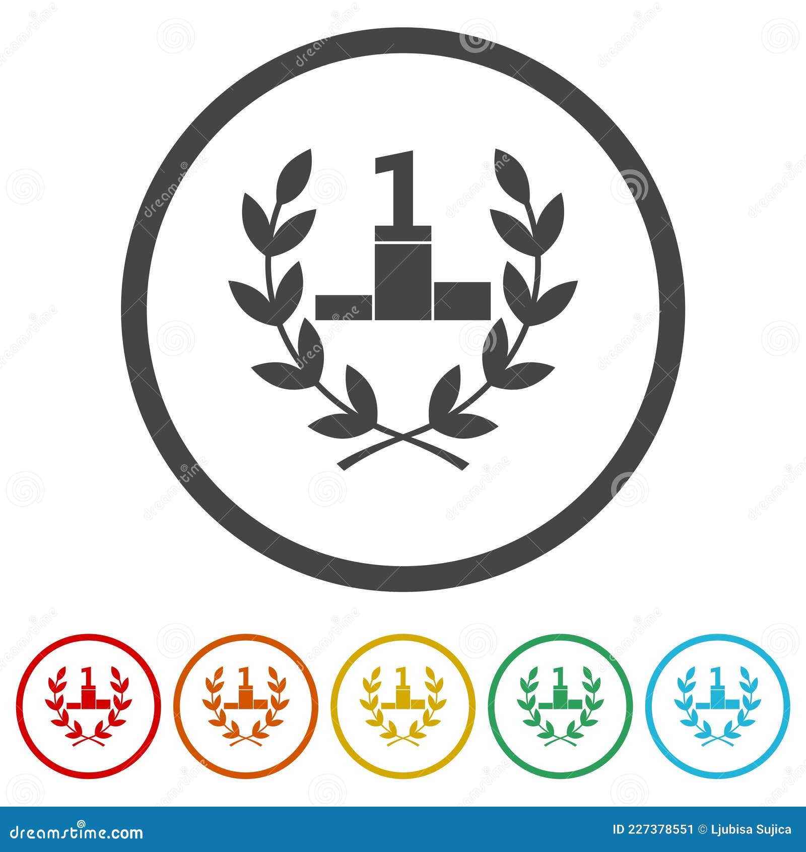 Number One Ring Icon Isolated on White Background Stock Vector ...