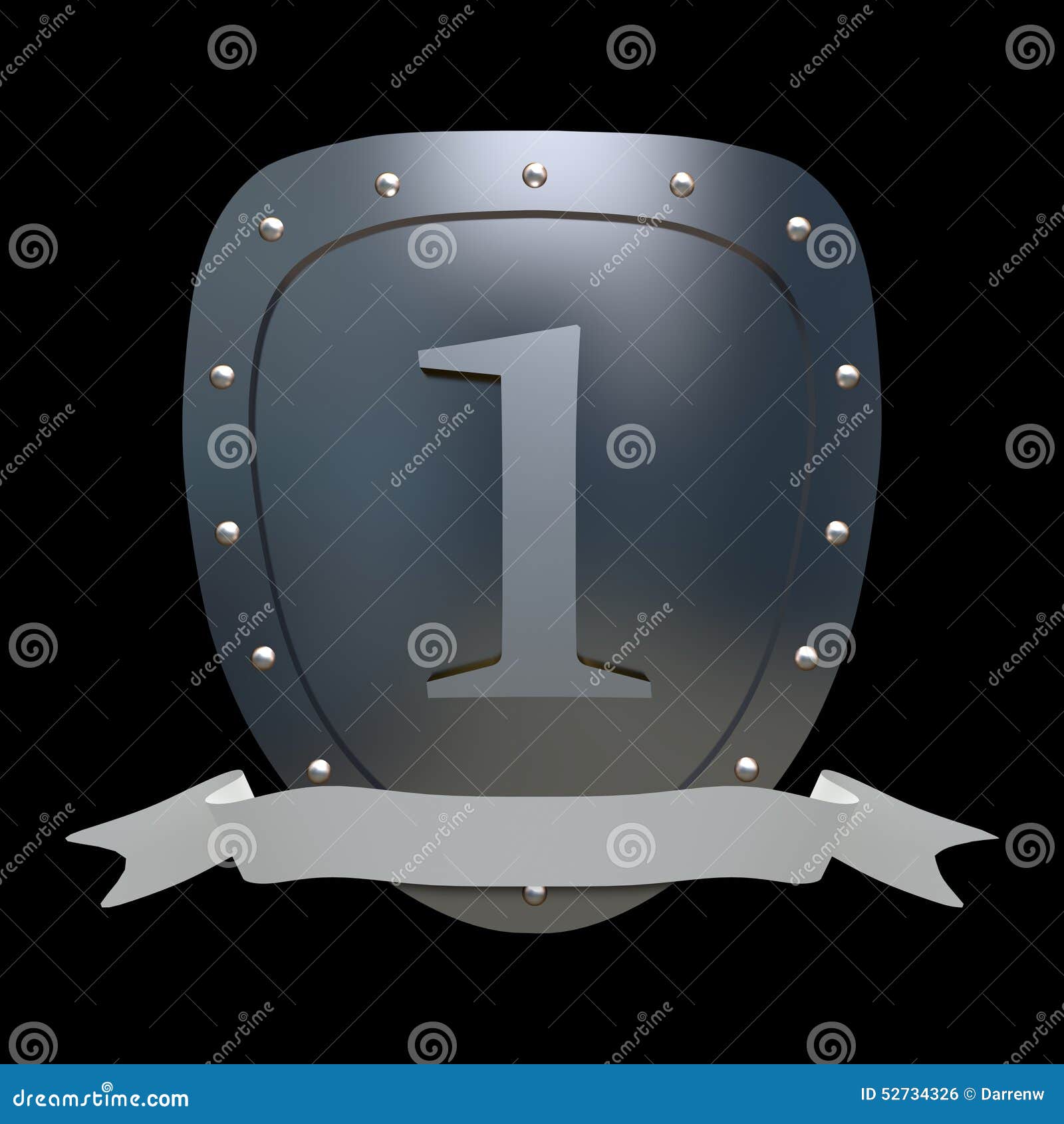 Number one shield stock illustration. Illustration of rank - 52734326