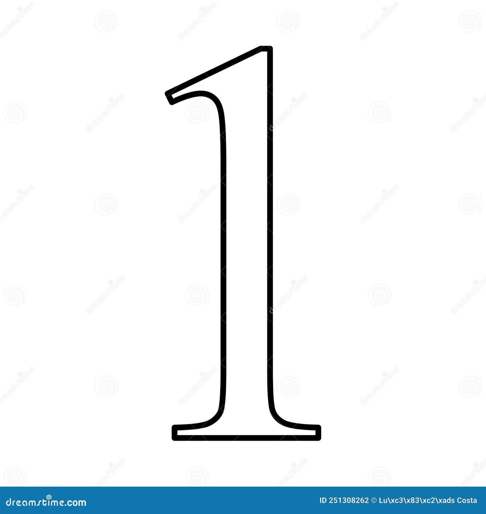 Number one sign stock vector. Illustration of abstract - 251308262