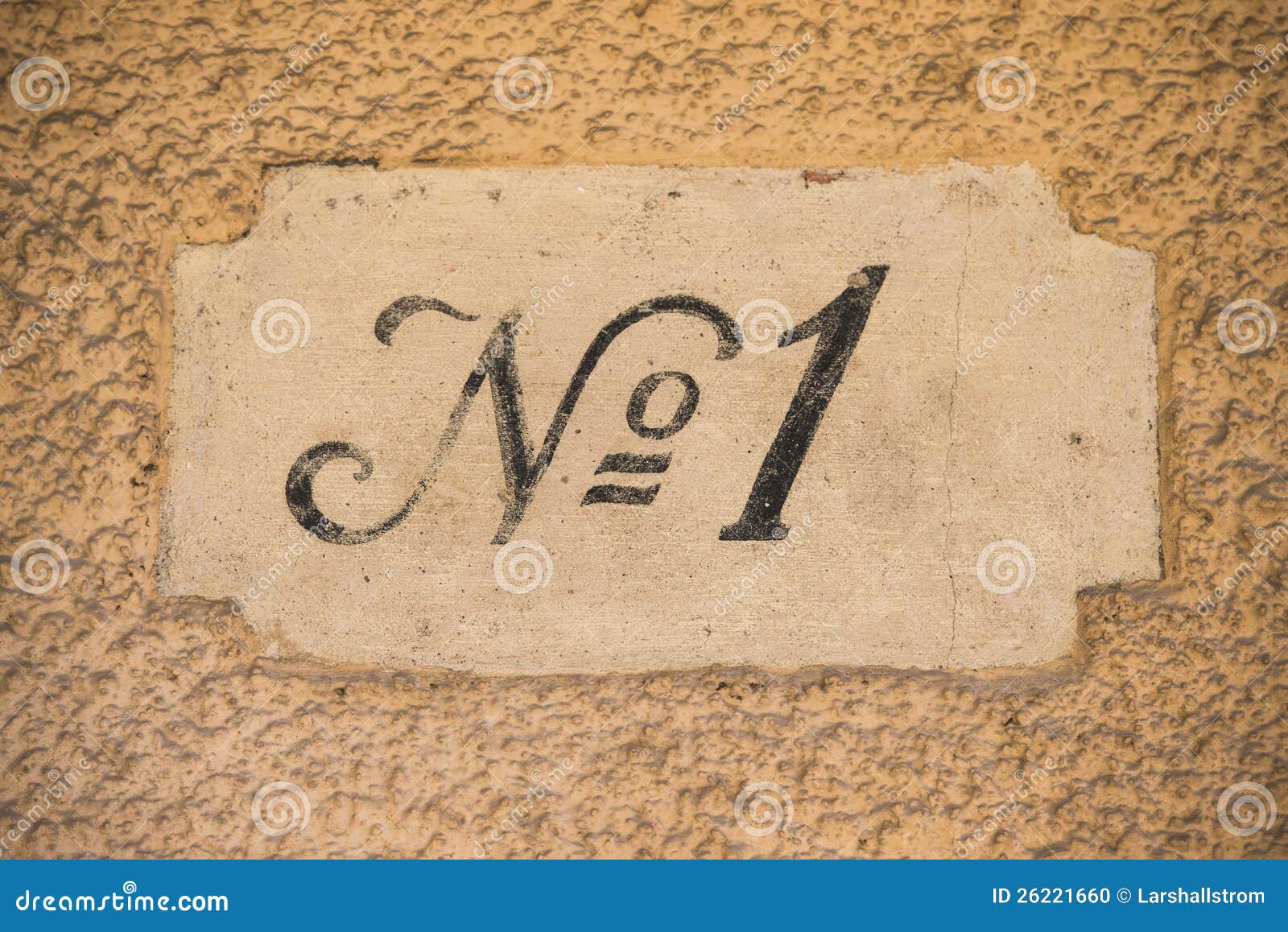 Number One Sign on Building Stock Photo - Image of scandinavian, house ...