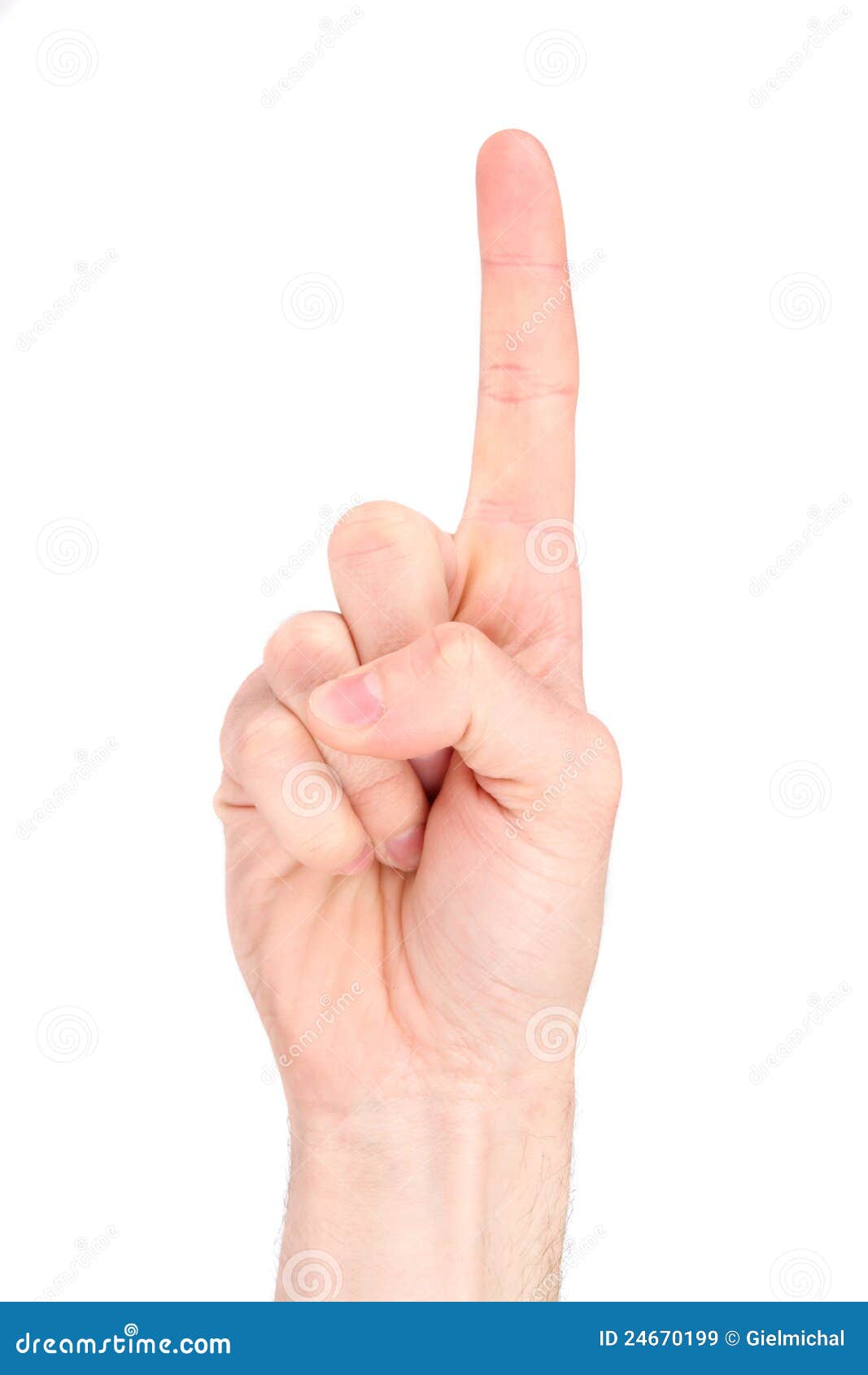 Number One In Sign Language Royalty-Free Stock Photography ...