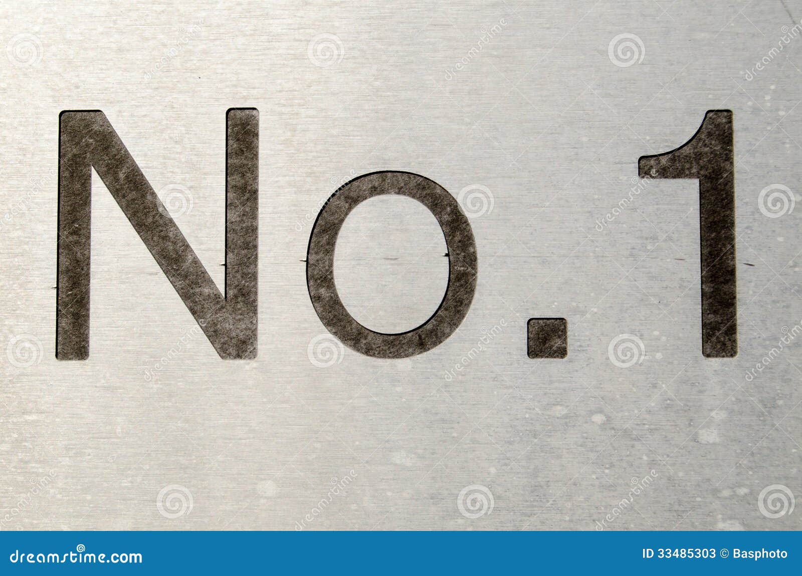 Number One sign stock image. Image of brushed, incised - 33485303