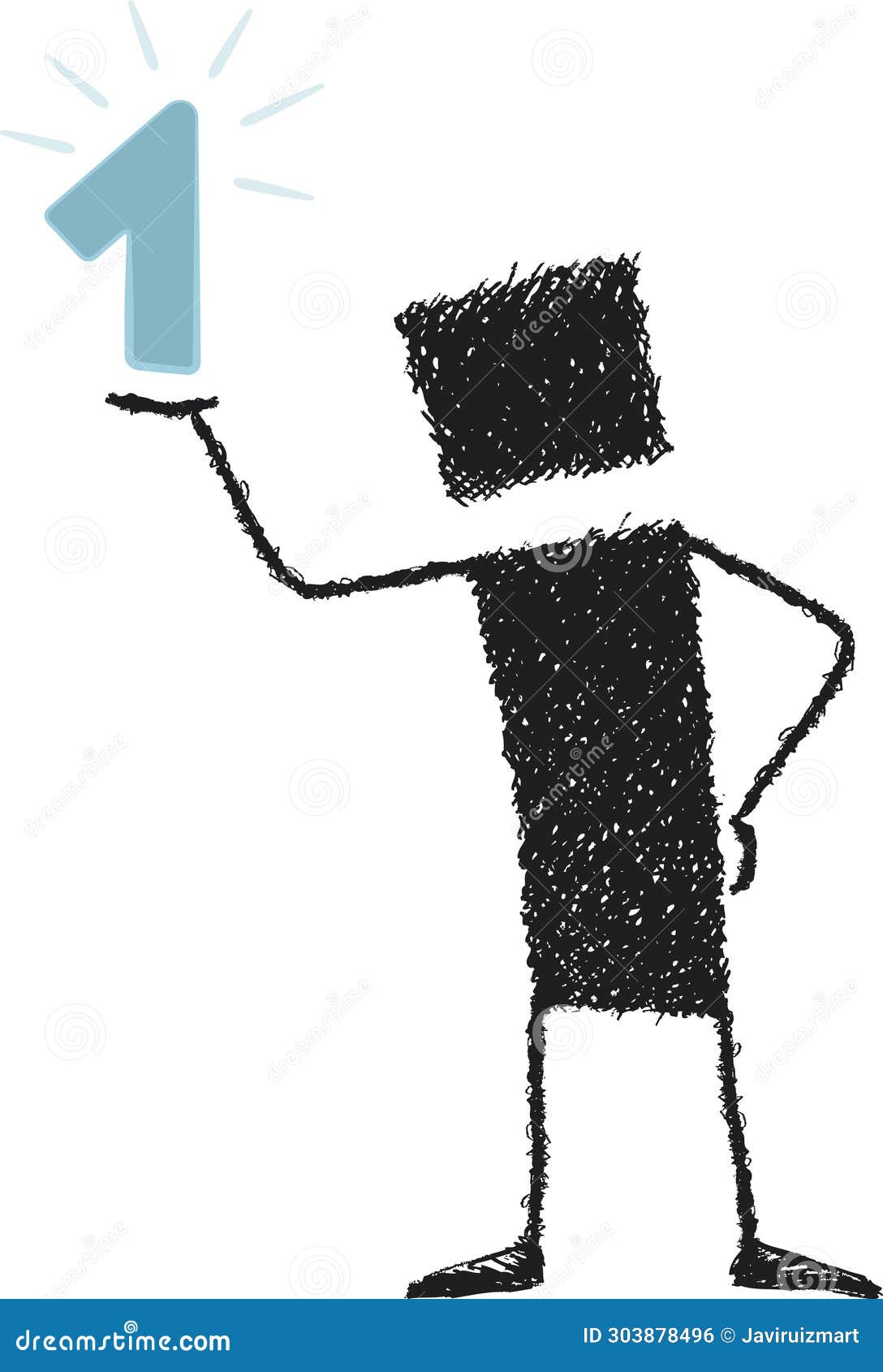 It is Number One, Stick Figure Stock Photo - Illustration of pride ...