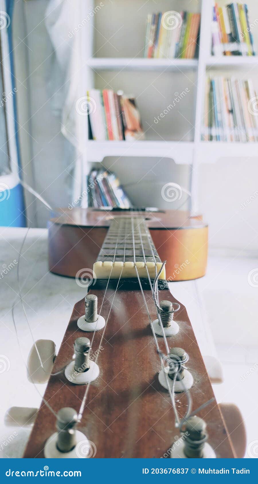 The Number One Stringless Acoustic Guitar Stock Image - Image of ...