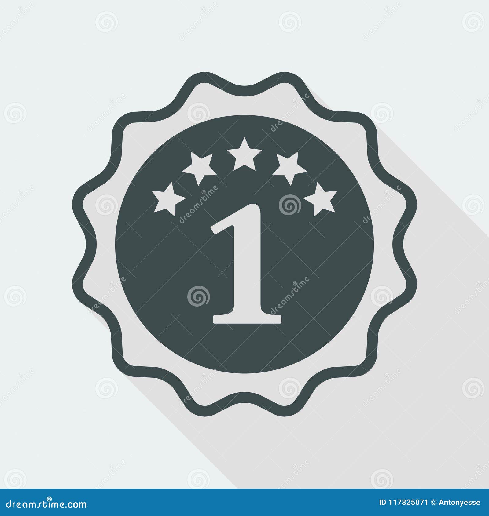 Number one symbol icon stock vector. Illustration of competition ...