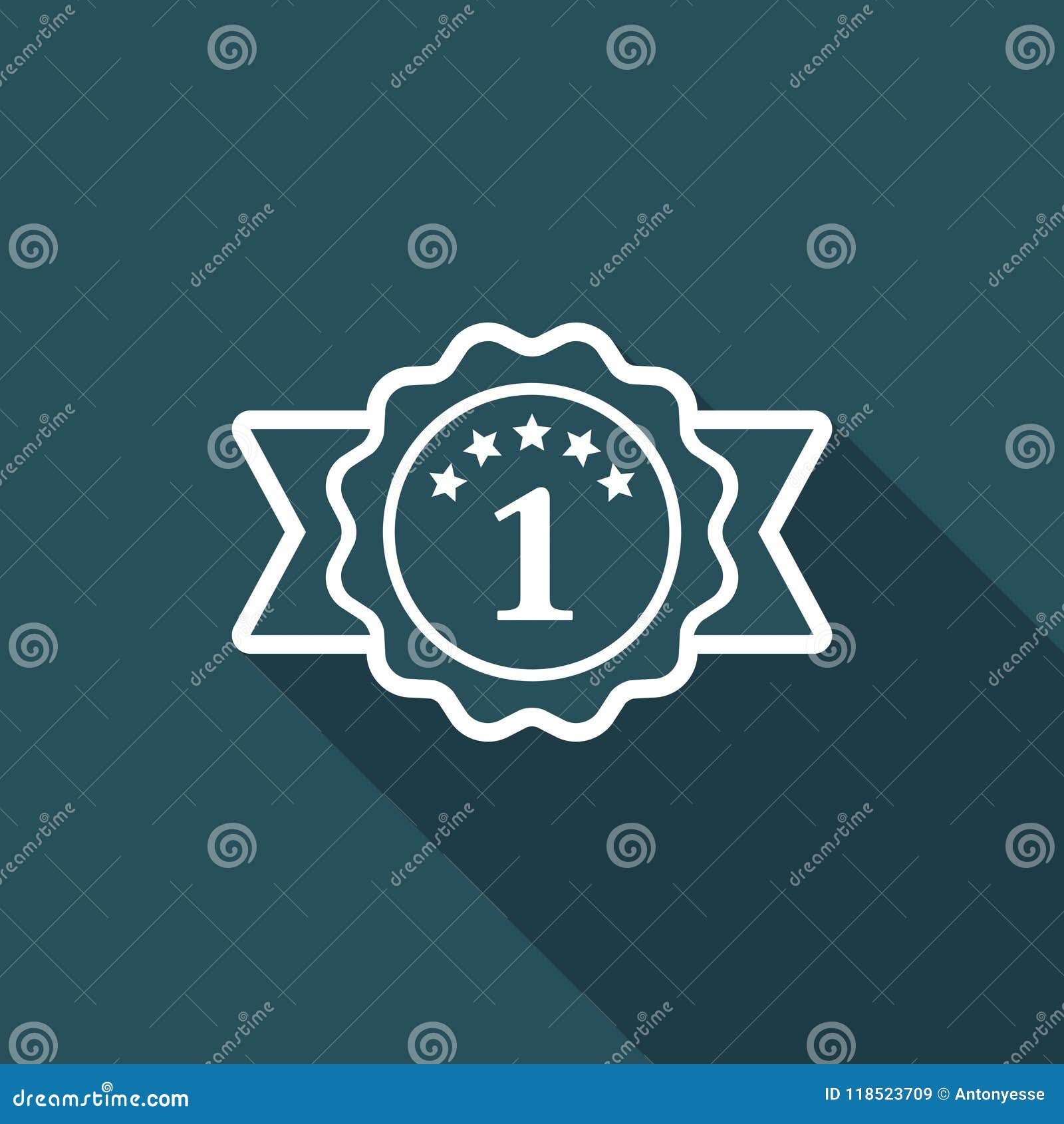 Number one symbol icon stock vector. Illustration of store - 118523709