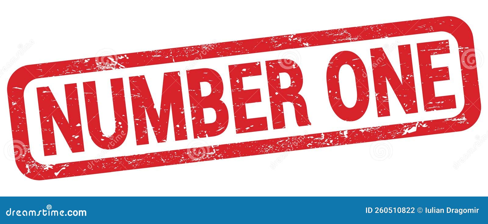 NUMBER ONE Text Written on Red Rectangle Stamp Stock Illustration ...