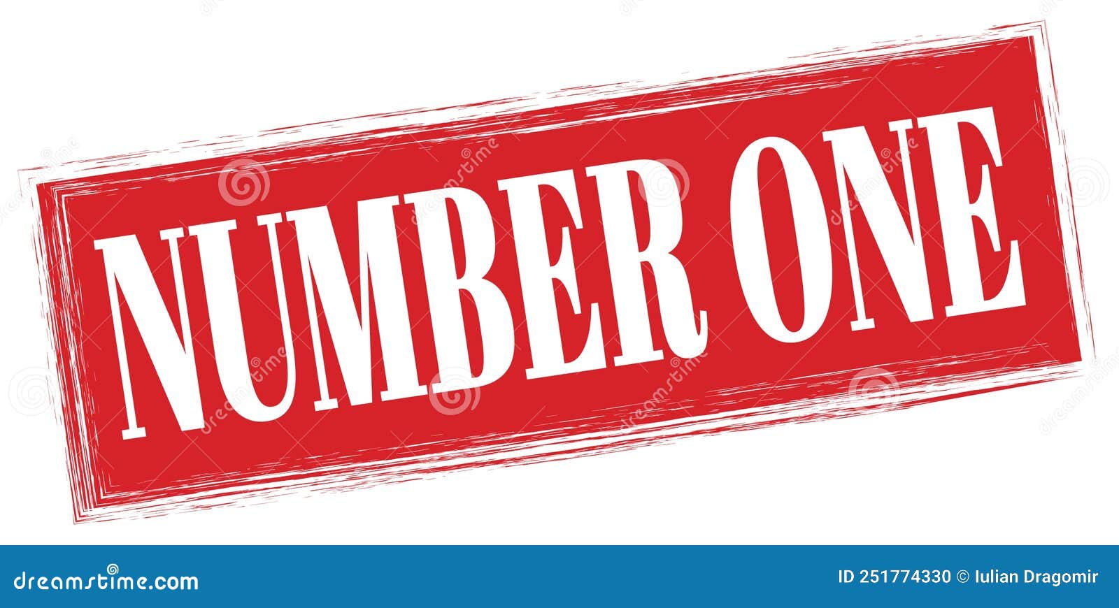 NUMBER ONE Text Written on Red Stamp Sign Stock Illustration ...