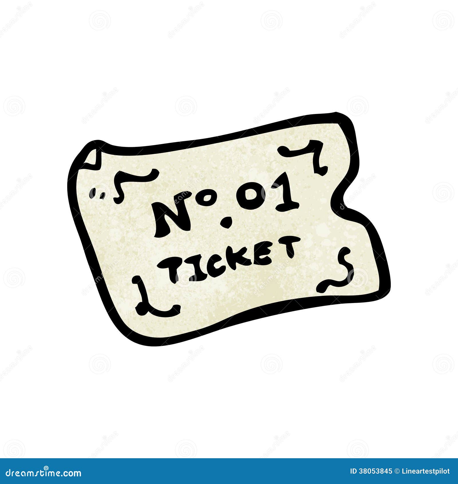 Number one ticket cartoon stock vector. Illustration of silly - 38053845