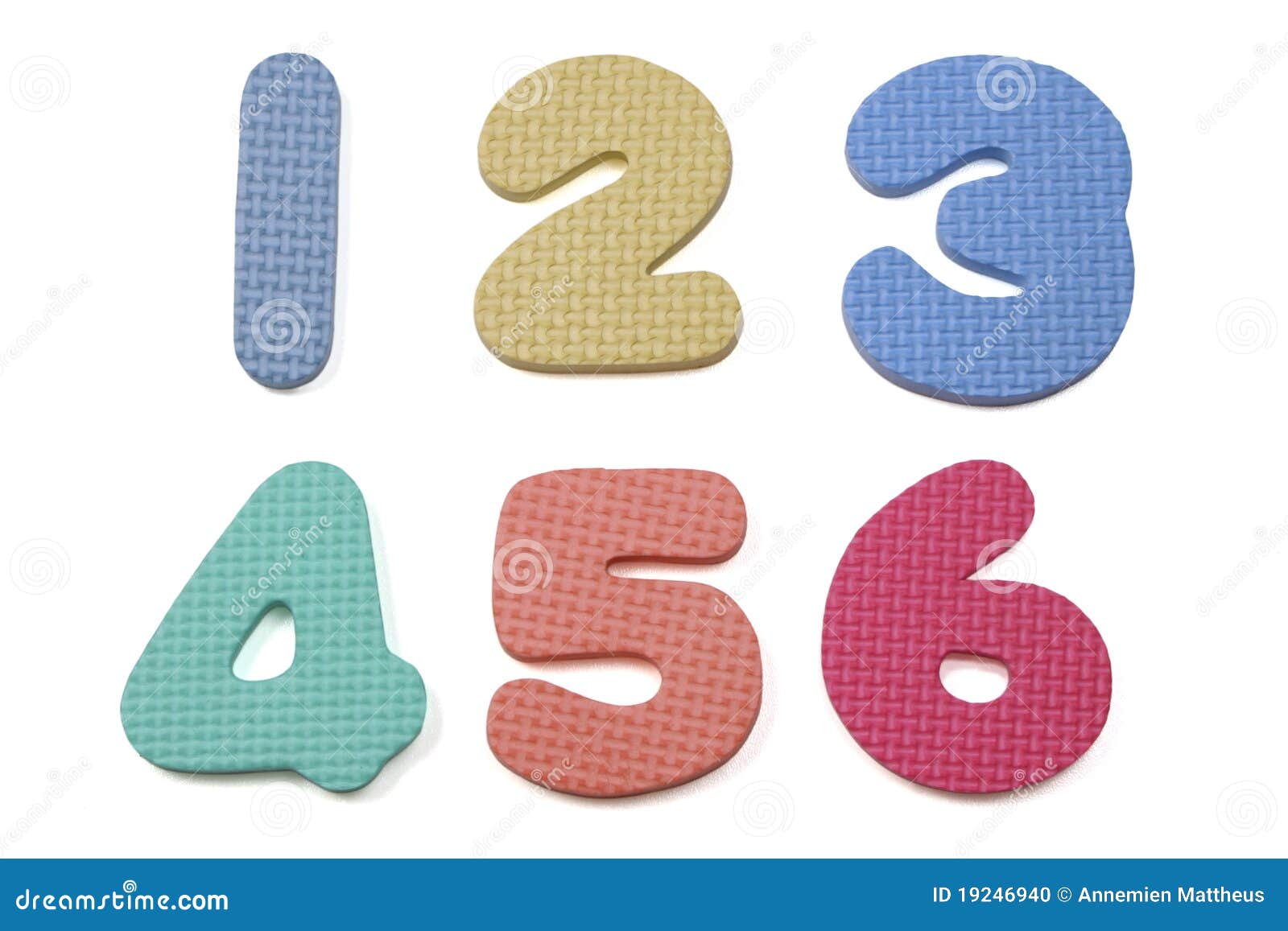 Number One To Six On White Background Stock Photo - Image of maths ...