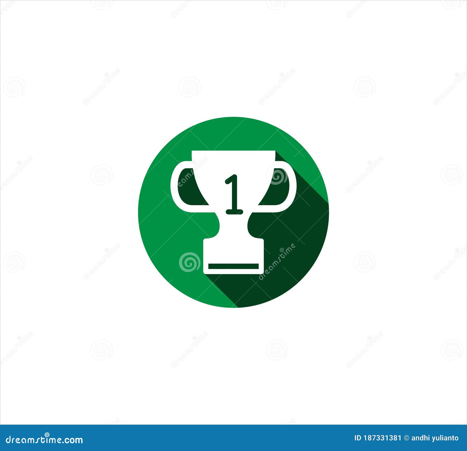 Number One Trophy Baseball Vector Icon Logo Design Template Stock ...