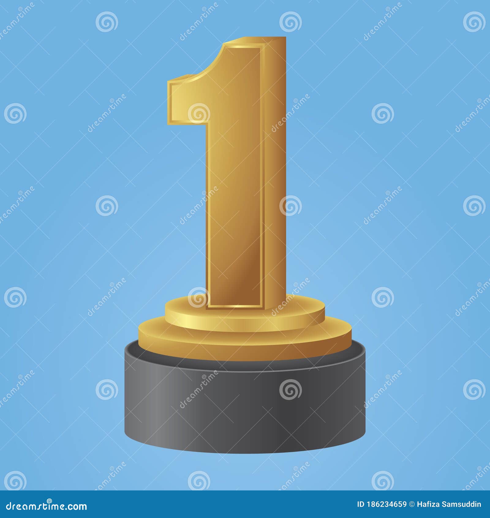 Number One Trophy. Vector Illustration Decorative Design Stock Vector ...