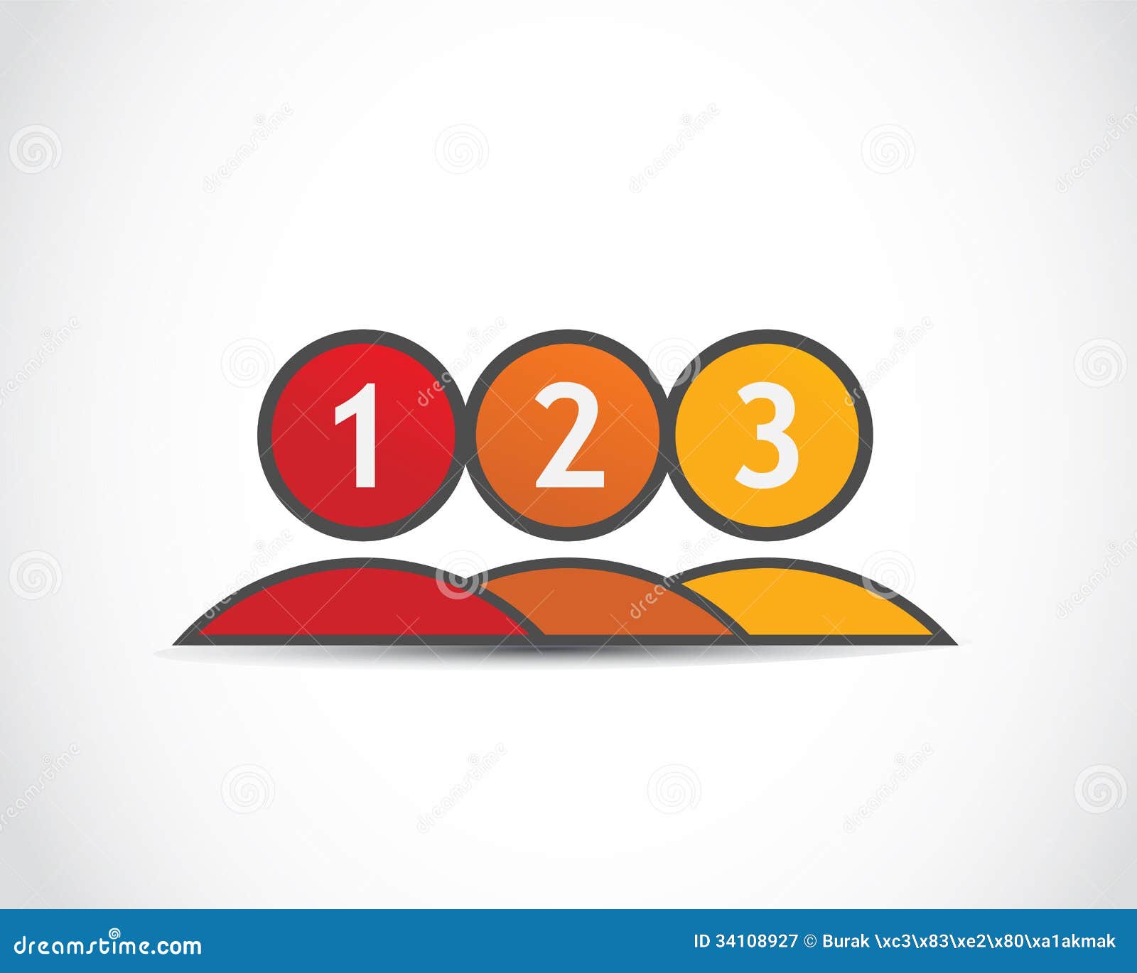 Number One, Two, Three Option Group Stock Vector - Illustration of ...