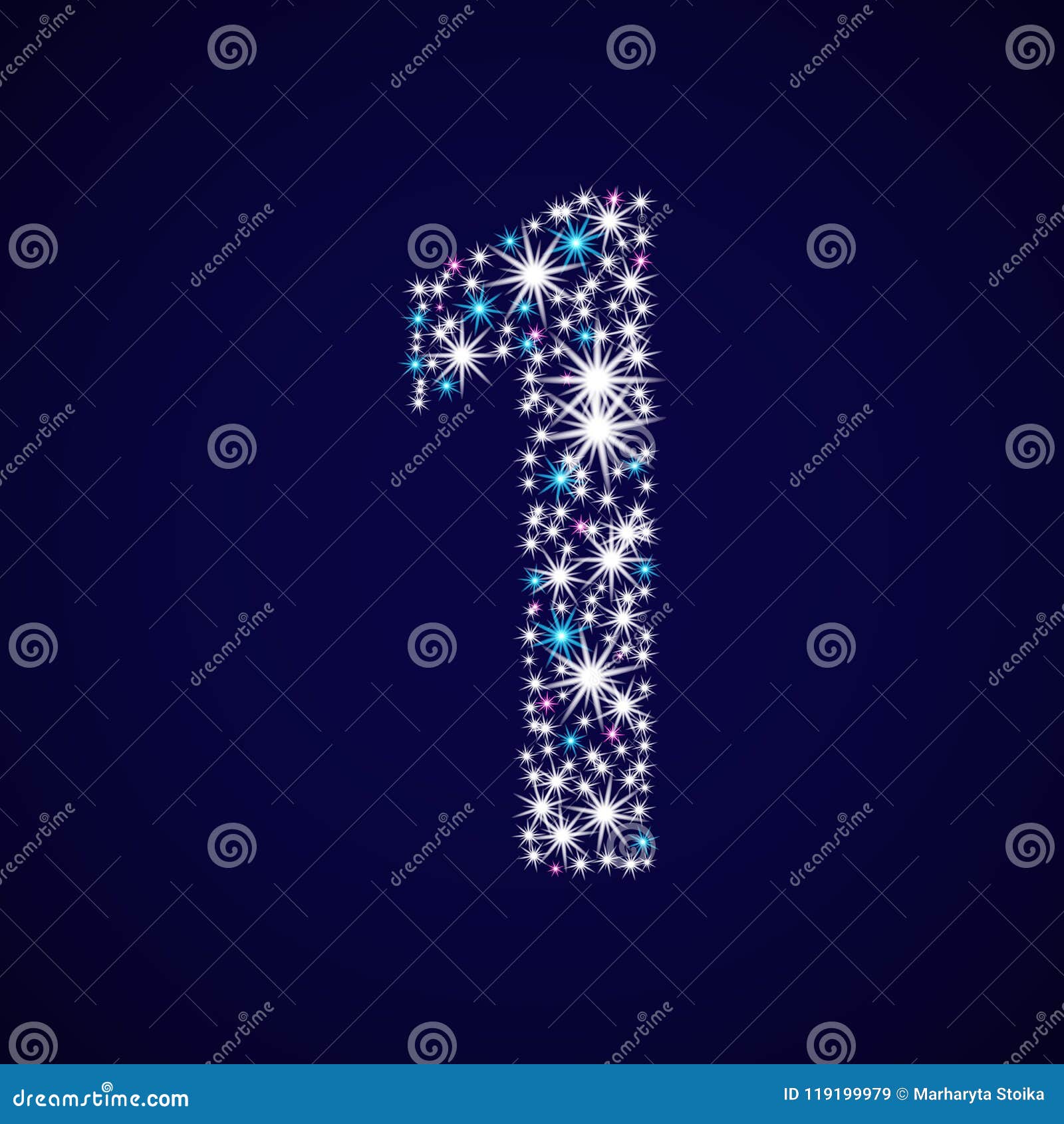 Number one. stock vector. Illustration of bright, star - 119199979