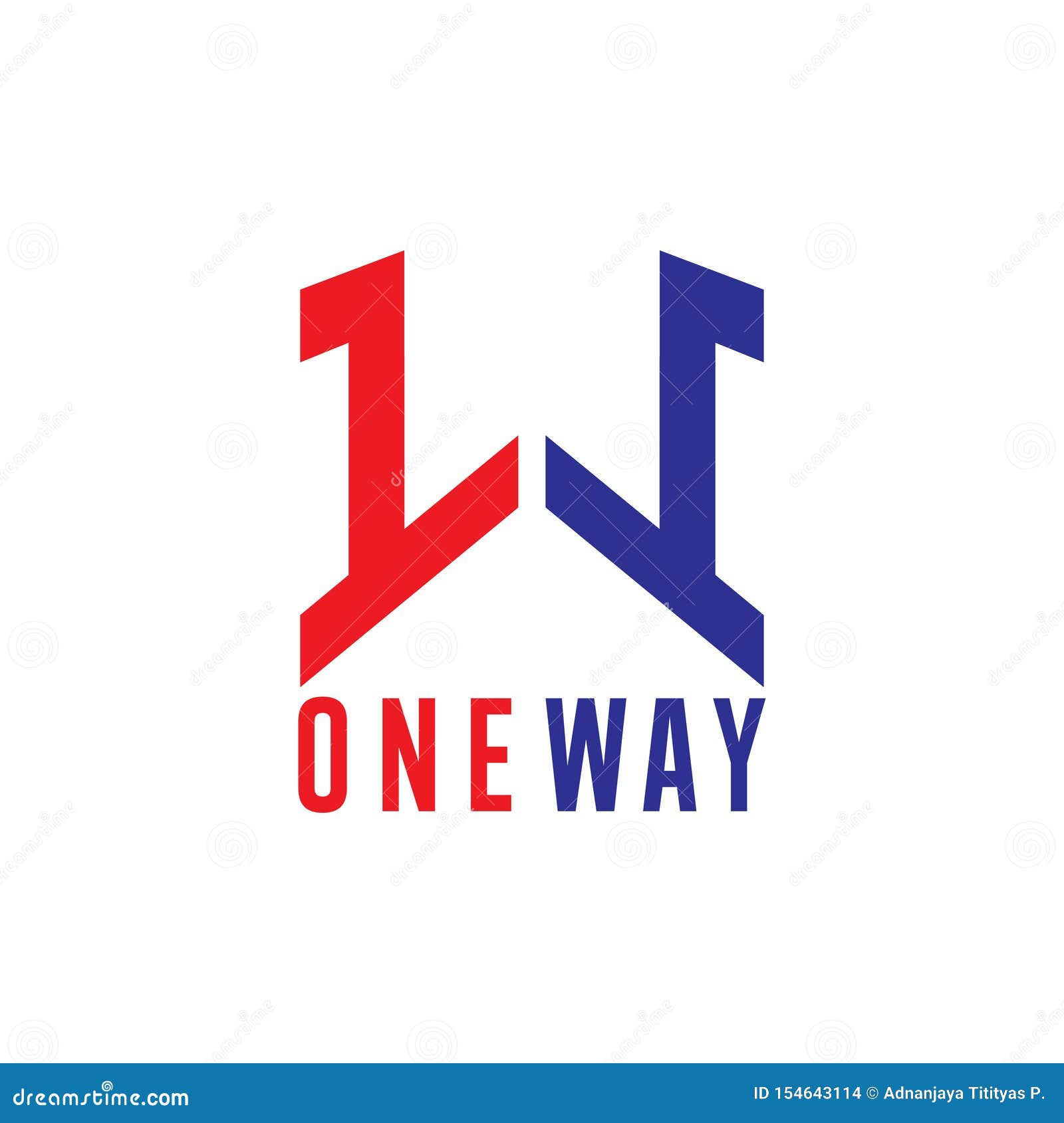 Number One W Way Logo Vector Stock Vector - Illustration of concept ...