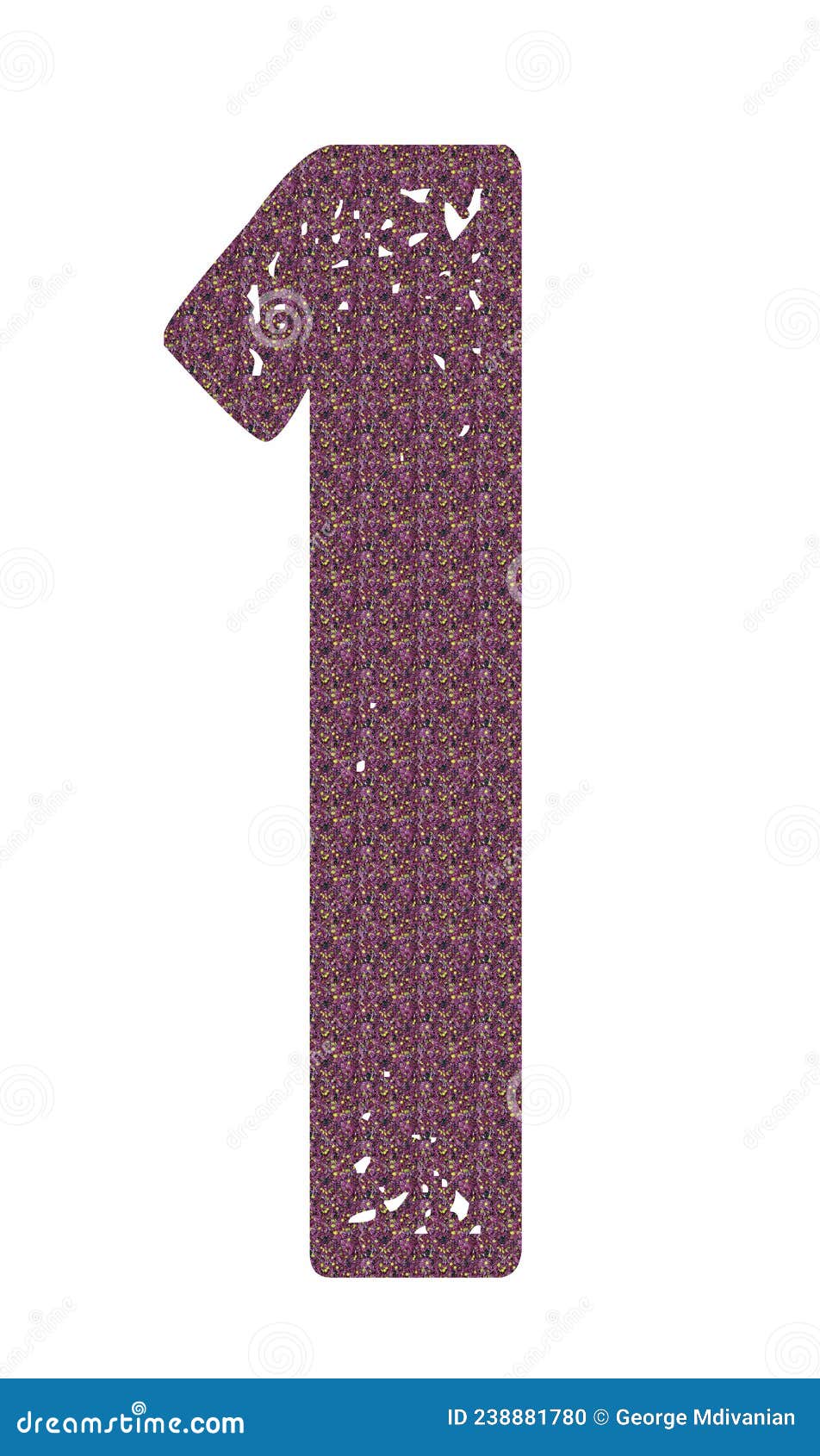 Number one on white stock illustration. Illustration of background ...