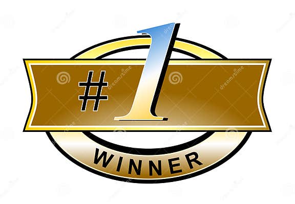 Number one winner stock illustration. Illustration of guarantee - 3352406
