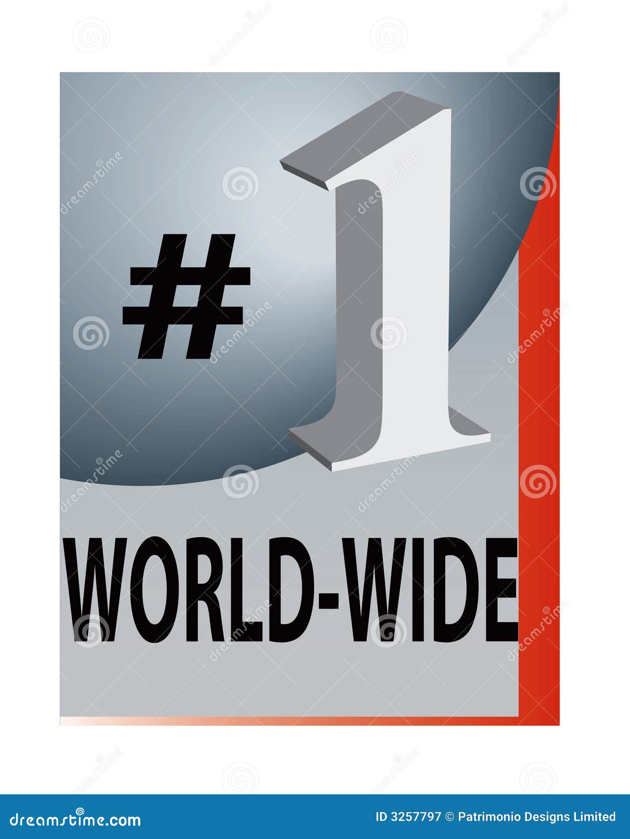Number one worldwide stock illustration. Illustration of earth - 3257797