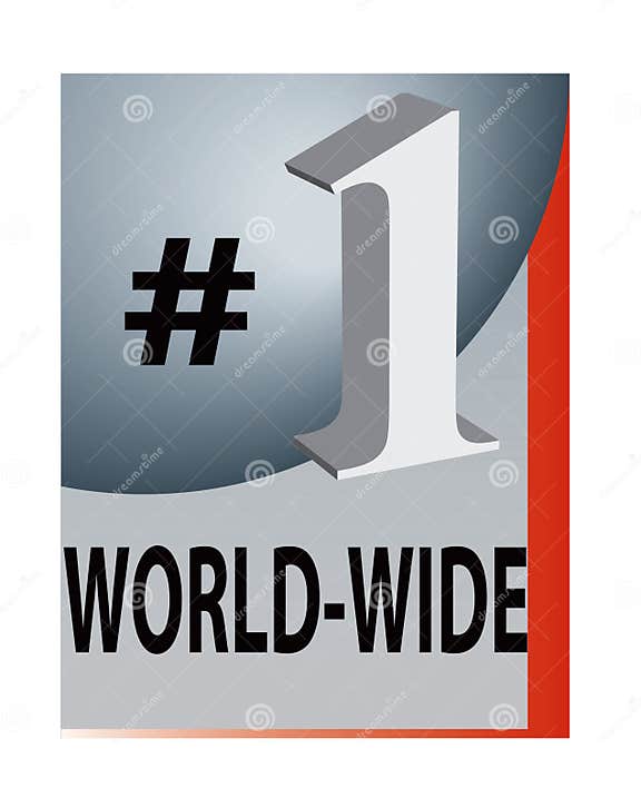 Number one worldwide stock illustration. Illustration of earth - 3257797