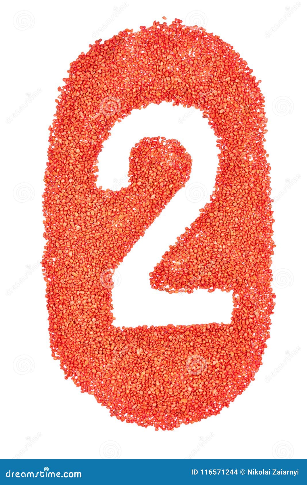 Number 2 on orange sand stock illustration. Illustration of isolated ...