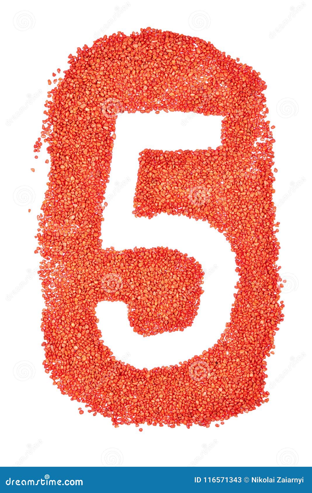 Number 5 on orange sand. stock illustration. Illustration of natural ...